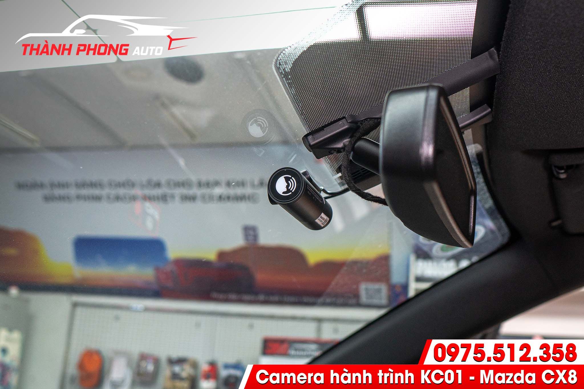 Camera hành trình KC01 ghi hình trước và sau cho Mazda CX8 tại Thành P – Thành Phong Auto