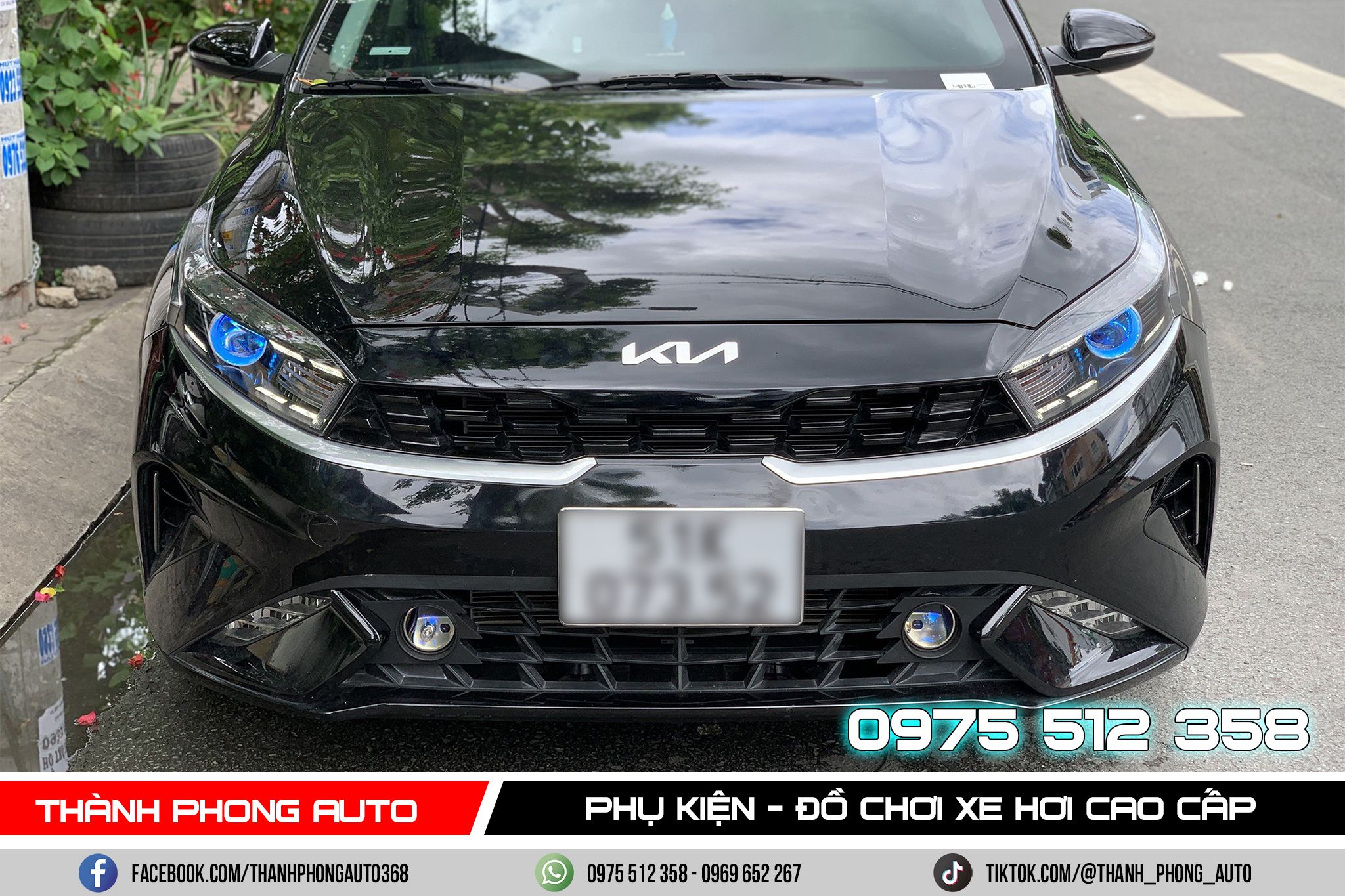 Độ đèn bi led gầm LED Kia K3 2022, 2023 | Bi gầm A9PRo 3 màu siêu sáng – Thành Phong Auto