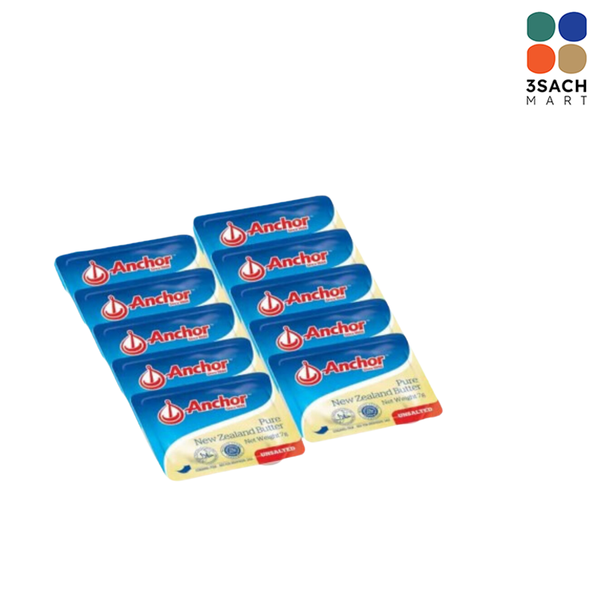 Bơ Lạt Anchor 10 vỉ x 7g (Vỉ) – 3Sach Mart