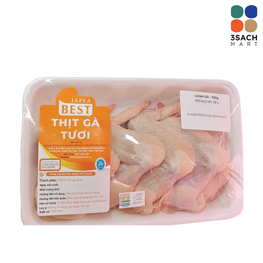 Cánh Gà Japfa (Khay 500g) – 3Sach Mart