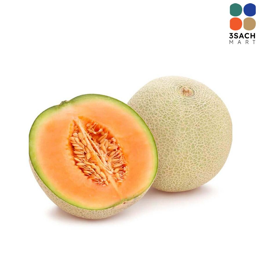 Dưa Lưới Tròn Vỏ Xanh Ruột Cam Tl3 Depaco 3sach Mart