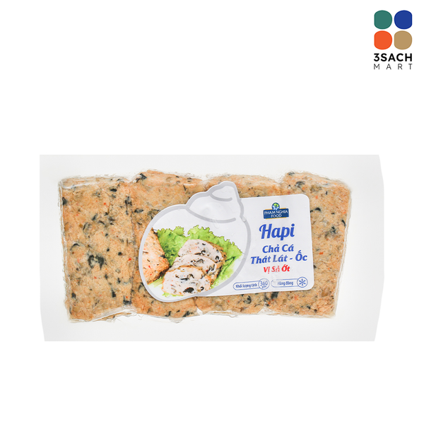 Hapi Chả Cá Thát Lát Ốc Vị Sả Ớt (Gói 200Gr) – 3Sach Mart