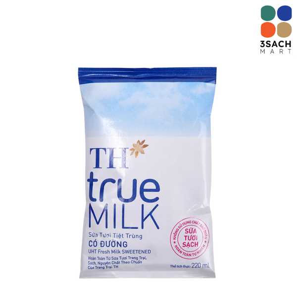 Sữa Tiệt Trùng Có Đường TH True Milk (Bịch 200ml) – 3Sach Mart