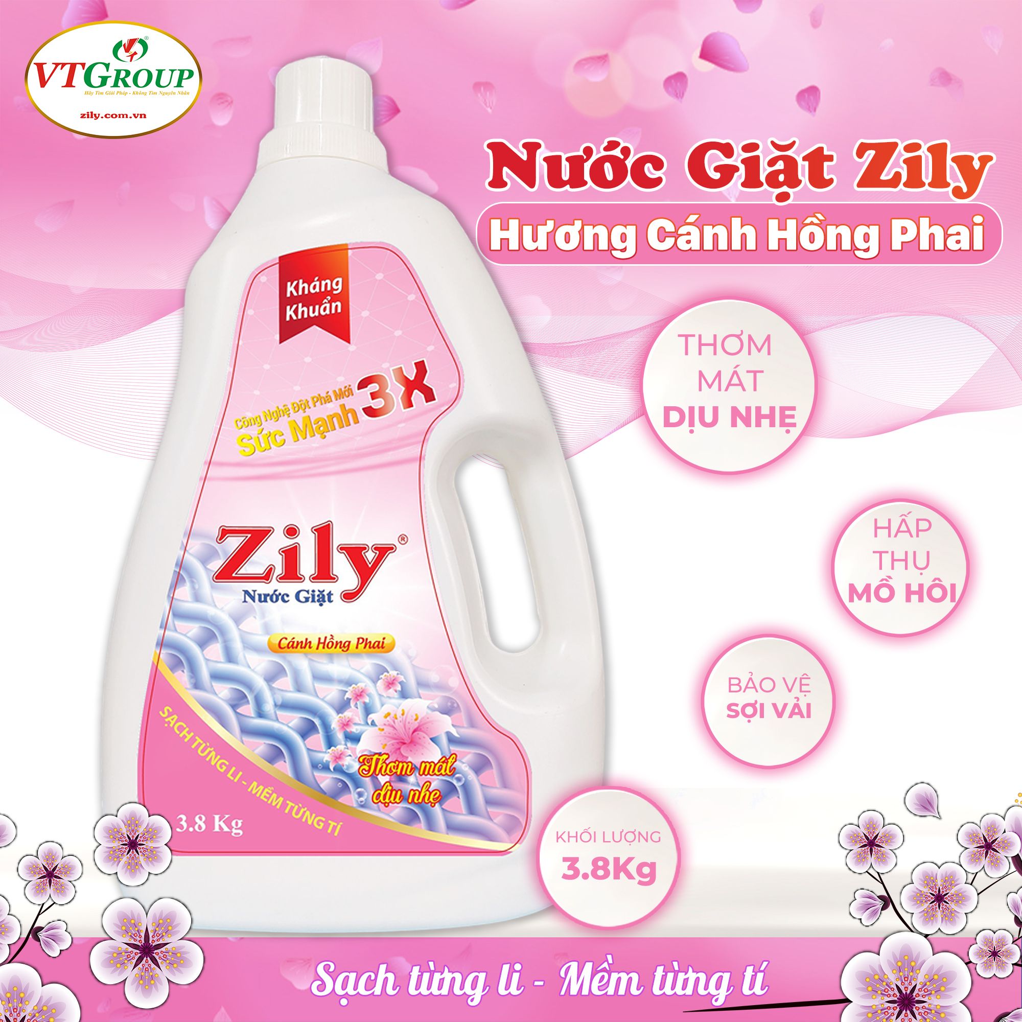 Nước giặt Zily - 3.8 Kg – HÓA CHẤT TẨY RỬA ZILY