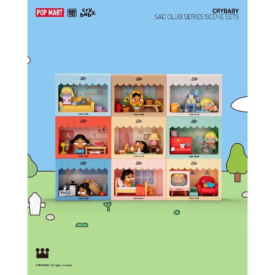 Mô Hình Đồ Chơi POP MART Crybaby Sad Club Blind box Artoy - JH Figure