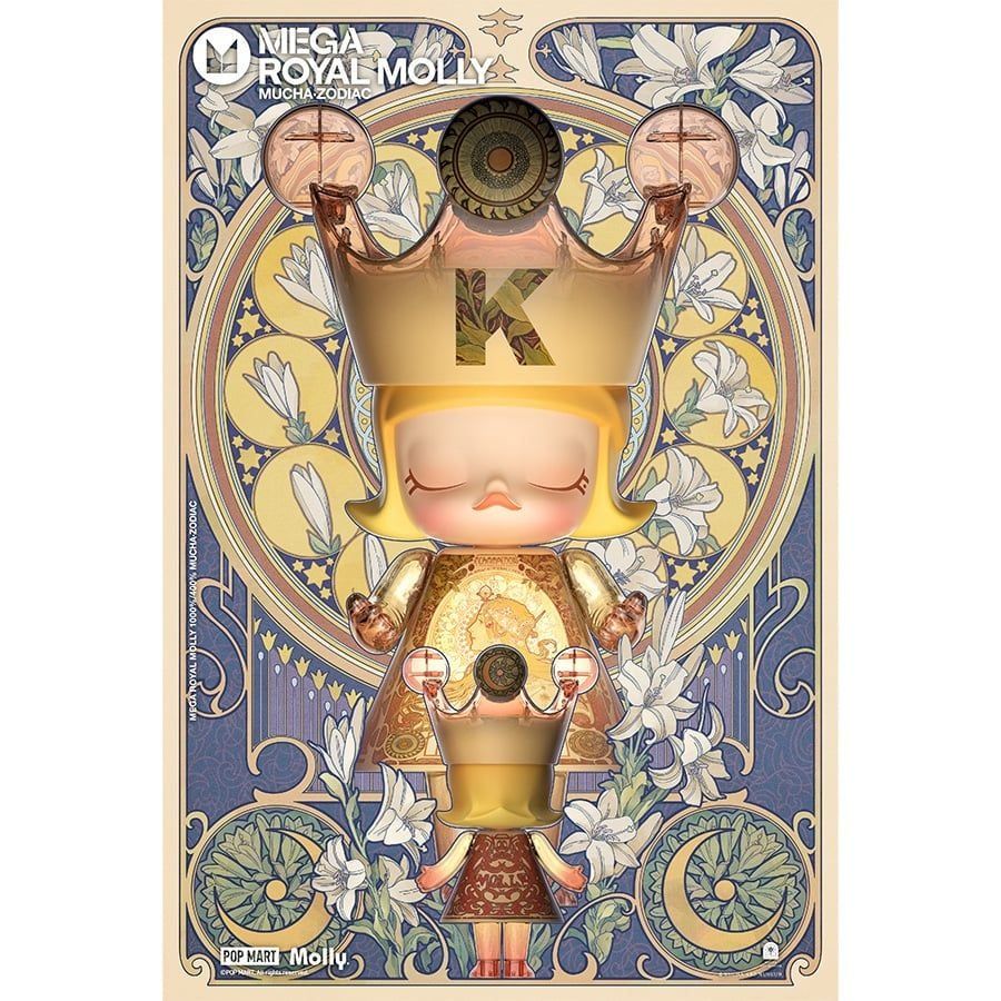 Mô Hình Đồ Chơi POP MART Mega Royal Molly 400% Mucha Zodiac Blind box ...