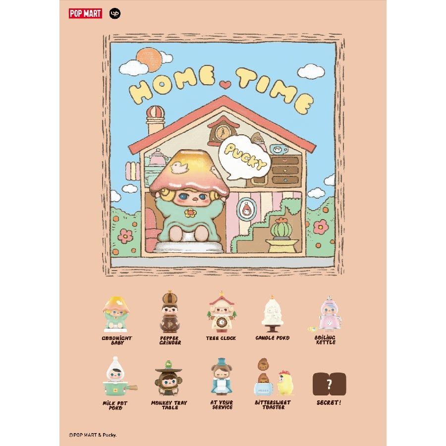 Mô Hình Đồ Chơi POP MART Pucky Home Time Blind box Artoy - JH Figure