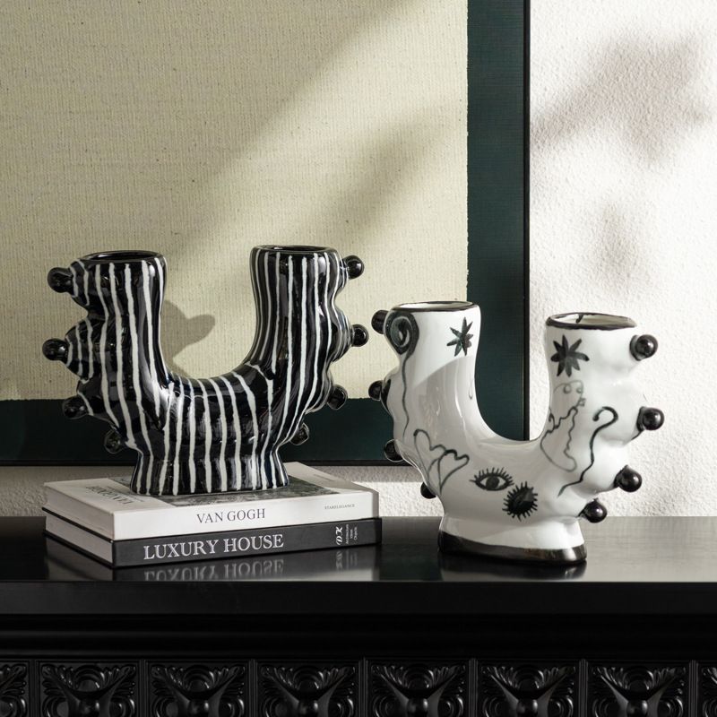 Moong Décor - Lọ hoa trừu tượng trắng đen | VS351 – MoongDecor - Art of ...