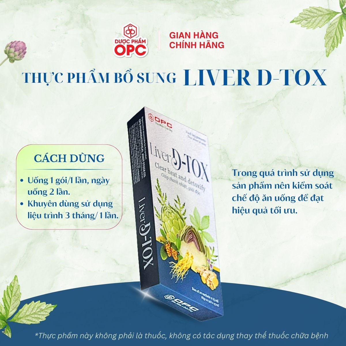 TPBS. LIVER D-TOX – Dược Phẩm OPC