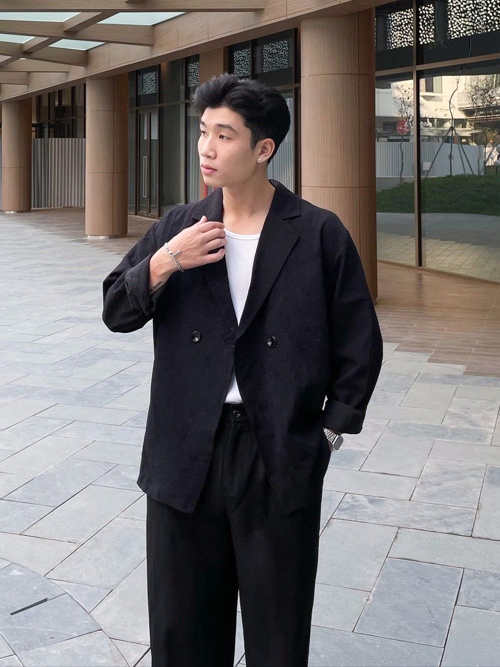 DUENDE Deviated Button Blazer – Duende