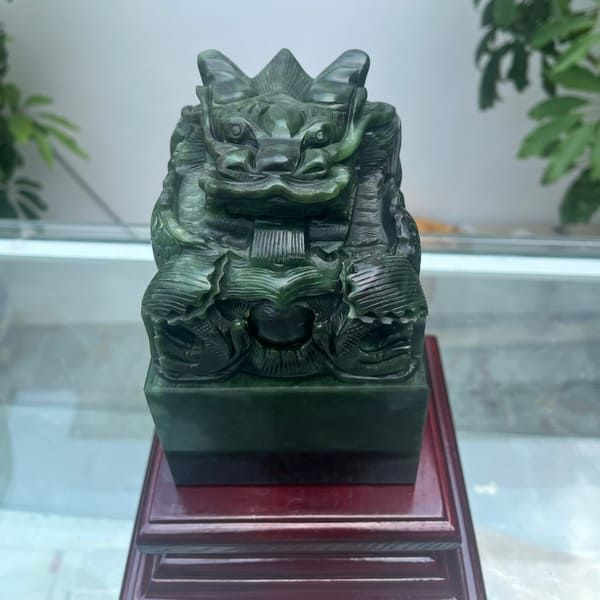 Ấn Rồng Ngọc Bích 10cmx10cm | Quyền Lực và May Mắn – Sky Gems