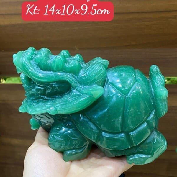 Tượng Long Quy Thạch Anh Xanh 1.95kg | Giá Tốt Nhất – Sky Gems