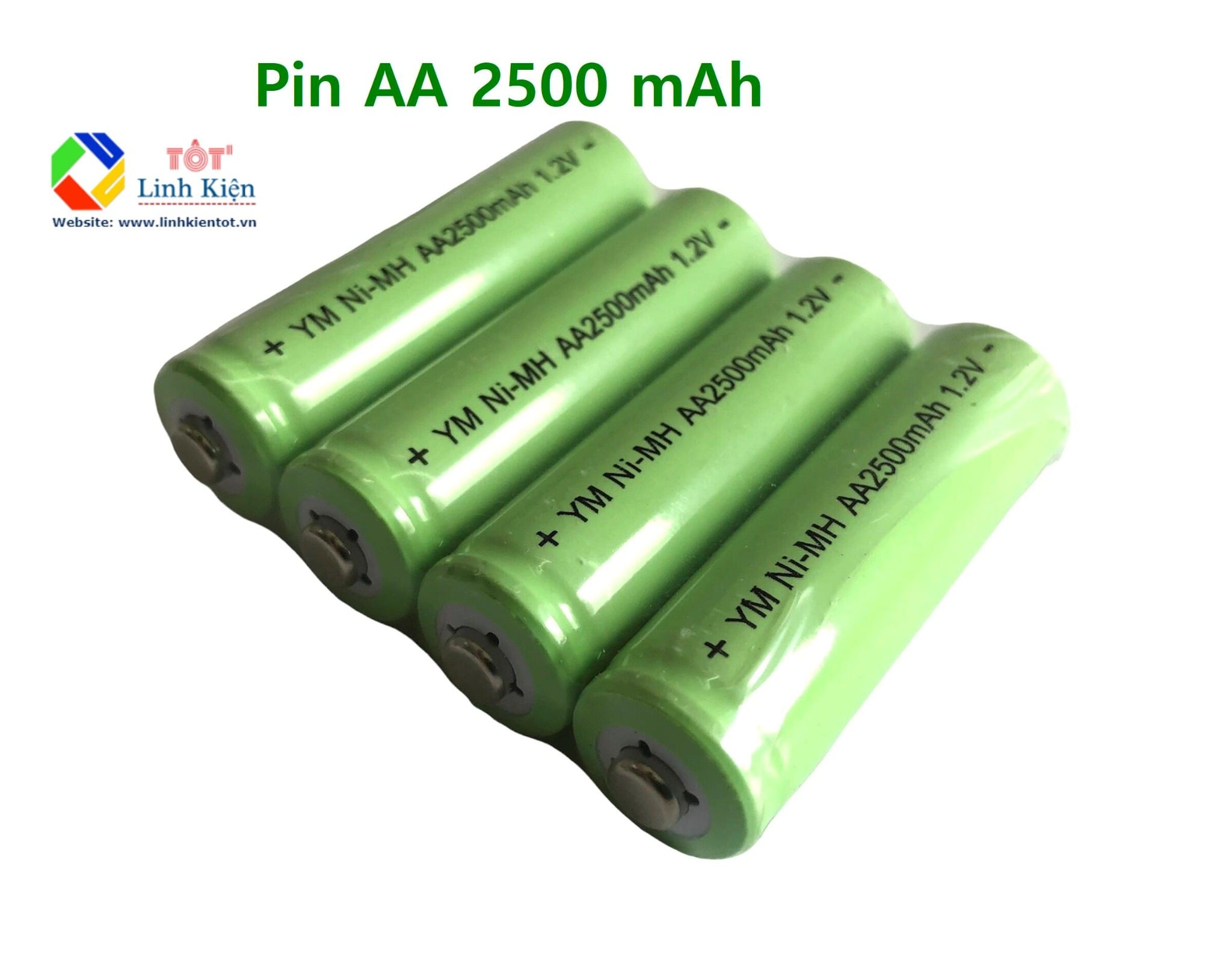 Pin sạc Ni-MH AA 1.2v 2500mAh Reachargable loại tốt - Pin con thỏ sạc