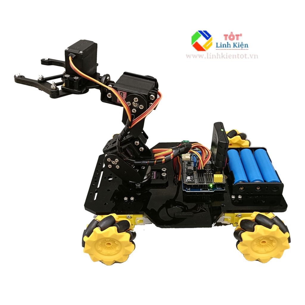 Arm 4DoF Car Mecanum Robot - Bộ xe mecanum cánh tay robot 4 bậc Arduin