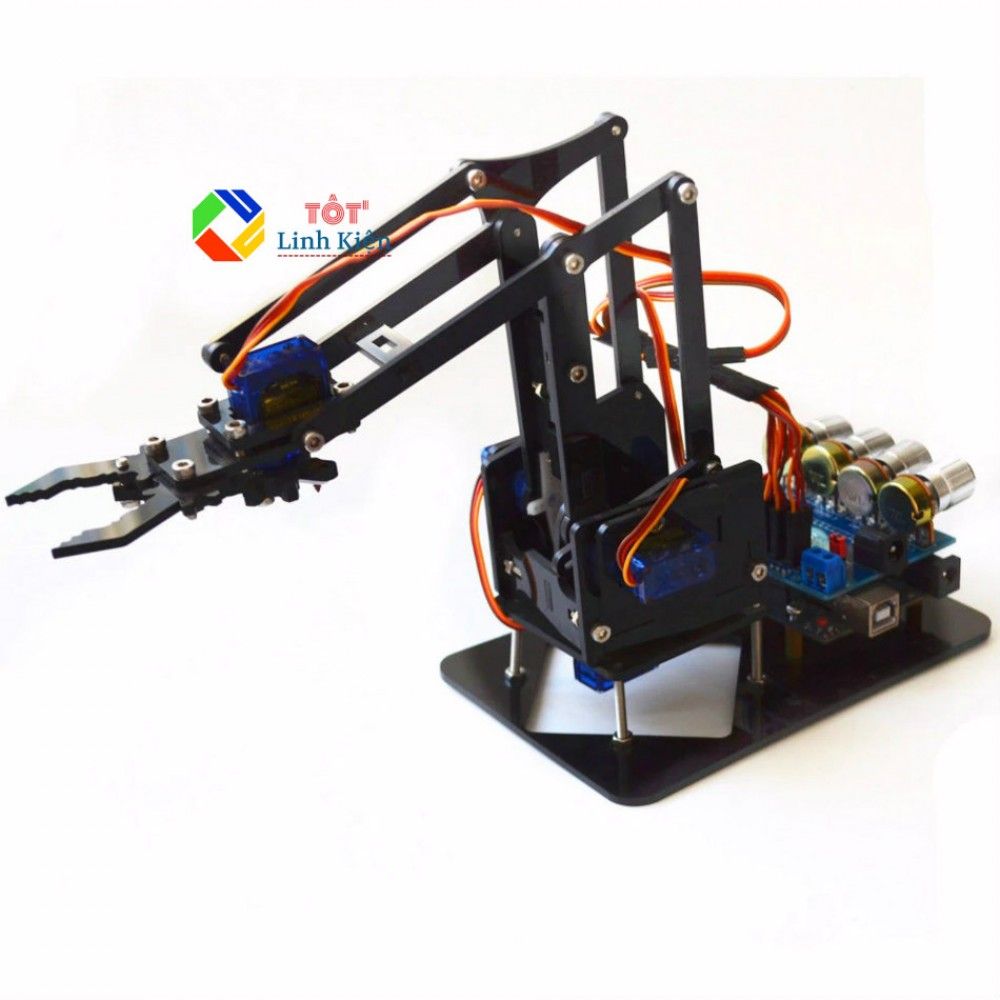 Bộ cánh tay robot 4 bậc đầy đủ điều khiển biến trở - Arm 4DOF Arduino