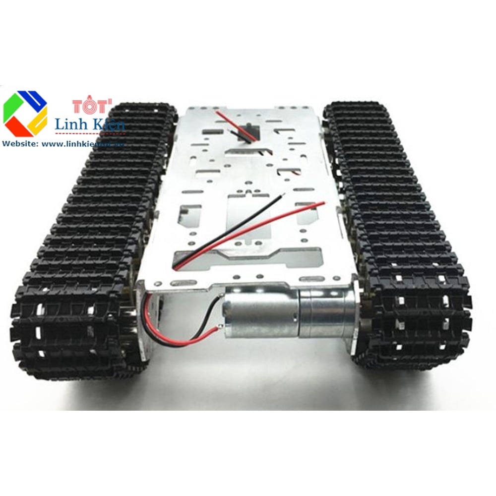Bộ khung robot xe tăng tank A-08 - Robot tăng bánh xích khung nhôm độn