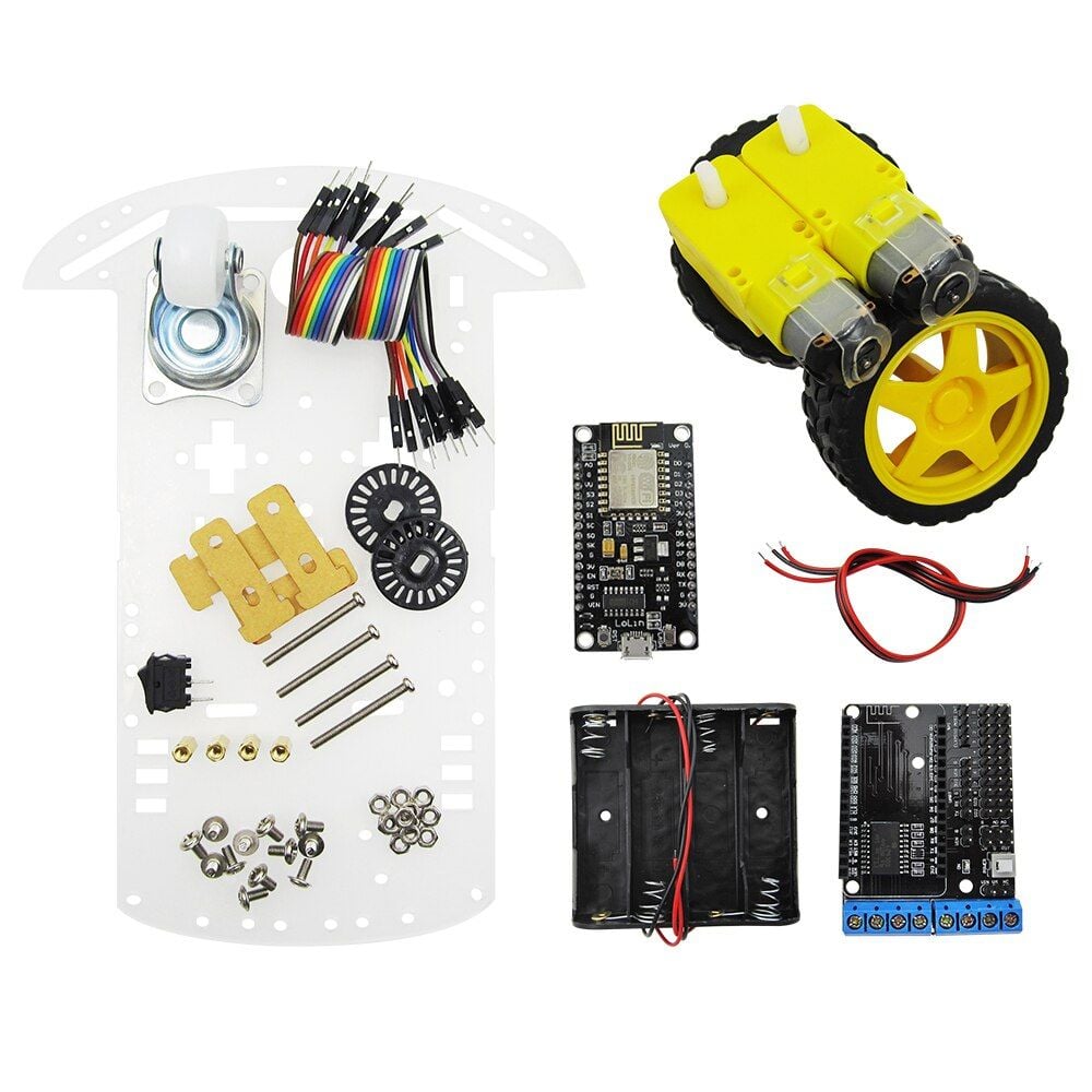 Bộ xe robot hai bánh điều khiển wifi DIY - sử dụng Kit ESP8266 NodeMCU