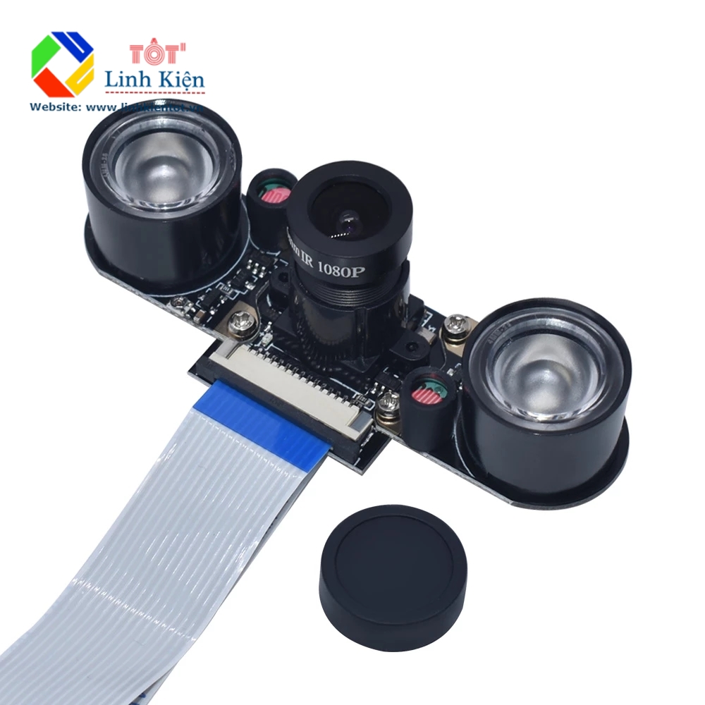 Module Camera OV5647 5 MP Raspberry Pi - Điều Chỉnh Tiêu Cự, 2 Đèn Hồn