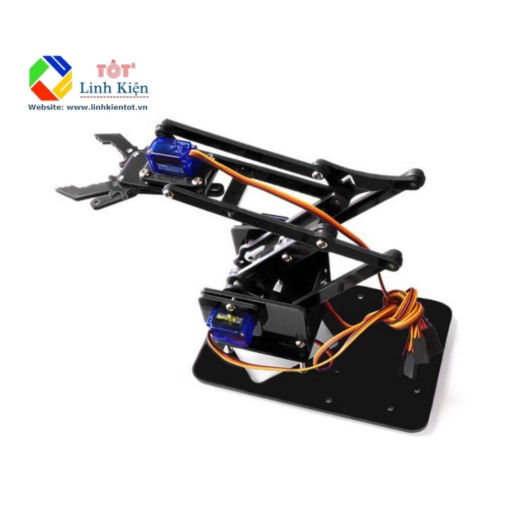 Bộ cánh tay robot Arm 4DoF Me-Arm - bộ khung cánh tay rô bốt 4 bậc mic