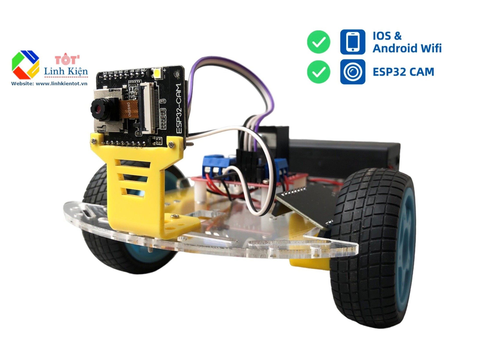 [Kèm Code] Xe Camera Thông Minh - Car Robot Arduino 3WD/4WD Wifi Bluet