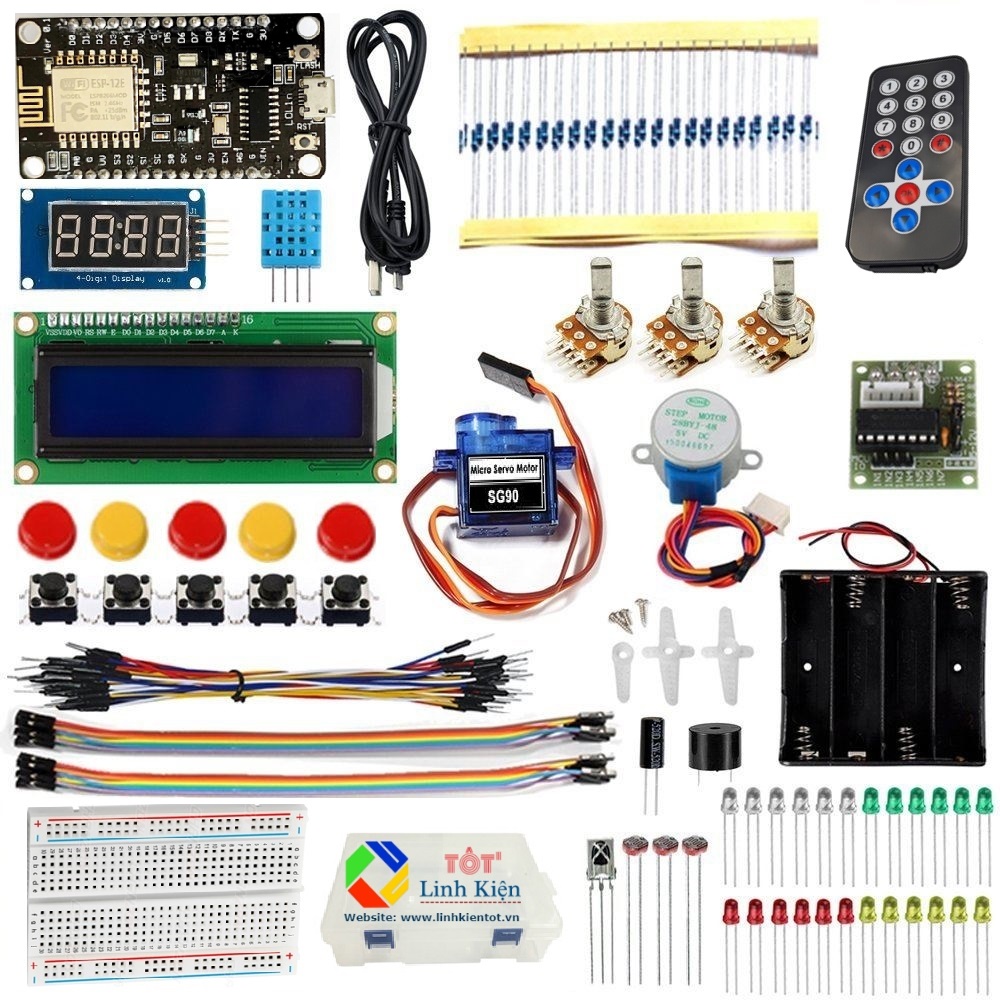 [Kèm tài liệu] Bộ học tập lập trình Kit thu phát WiFi ESP8266 NodeMCU