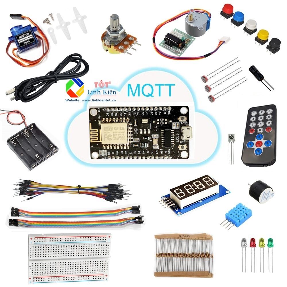[Kèm tài liệu] Bộ học tập lập trình Kit thu phát WiFi ESP8266 NodeMCU