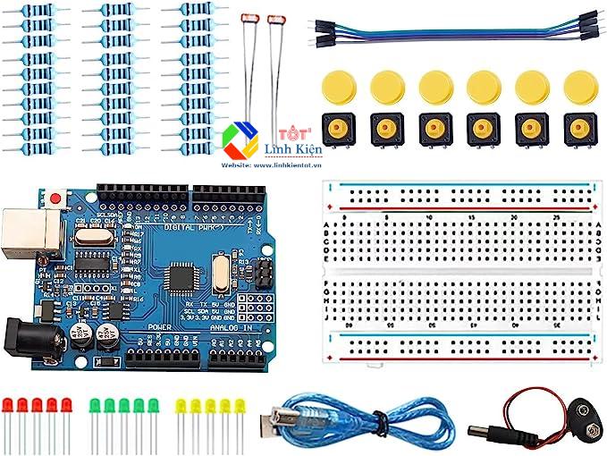 Bộ lập trình STEAM/STEM Arduino SMD dành cho người mới bắt đầu kèm Hướ