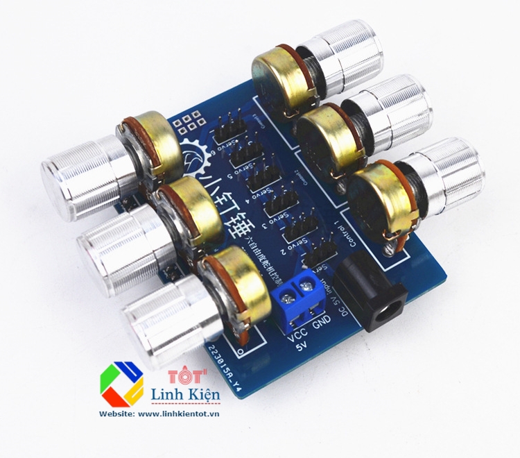 Board shield chiết áp cho cánh tay robot 6 bậc - điều khiển biến trở A