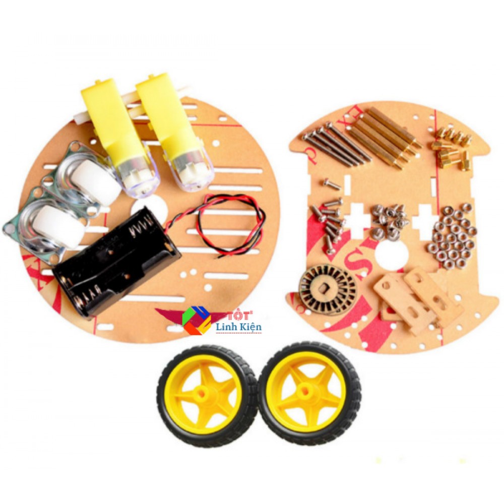 Khung Xe Robot Đa Hướng 4 Bánh V2 (Khung Tròn)