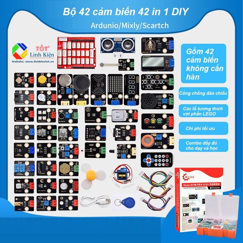42 in 1 sensor kit - Bộ 42 cảm biến học tập Arduino, STEM, Scartch