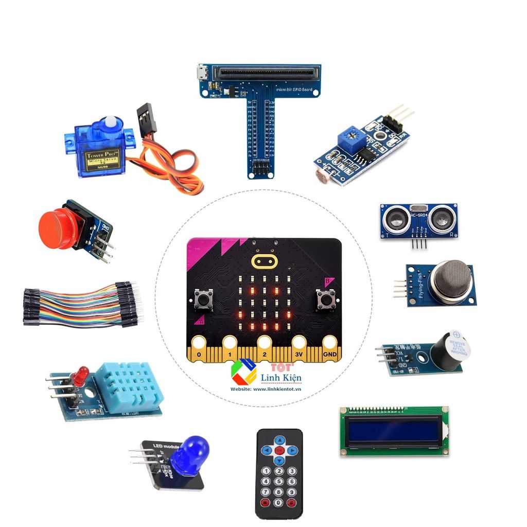 [KÈM TÀI LIỆU] Bộ module cảm biến tương thích BBC Micro:bit - Bộ linh