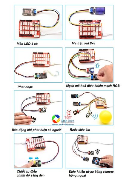 42 in 1 sensor kit - Bộ 42 cảm biến học tập Arduino, STEM, Scartch