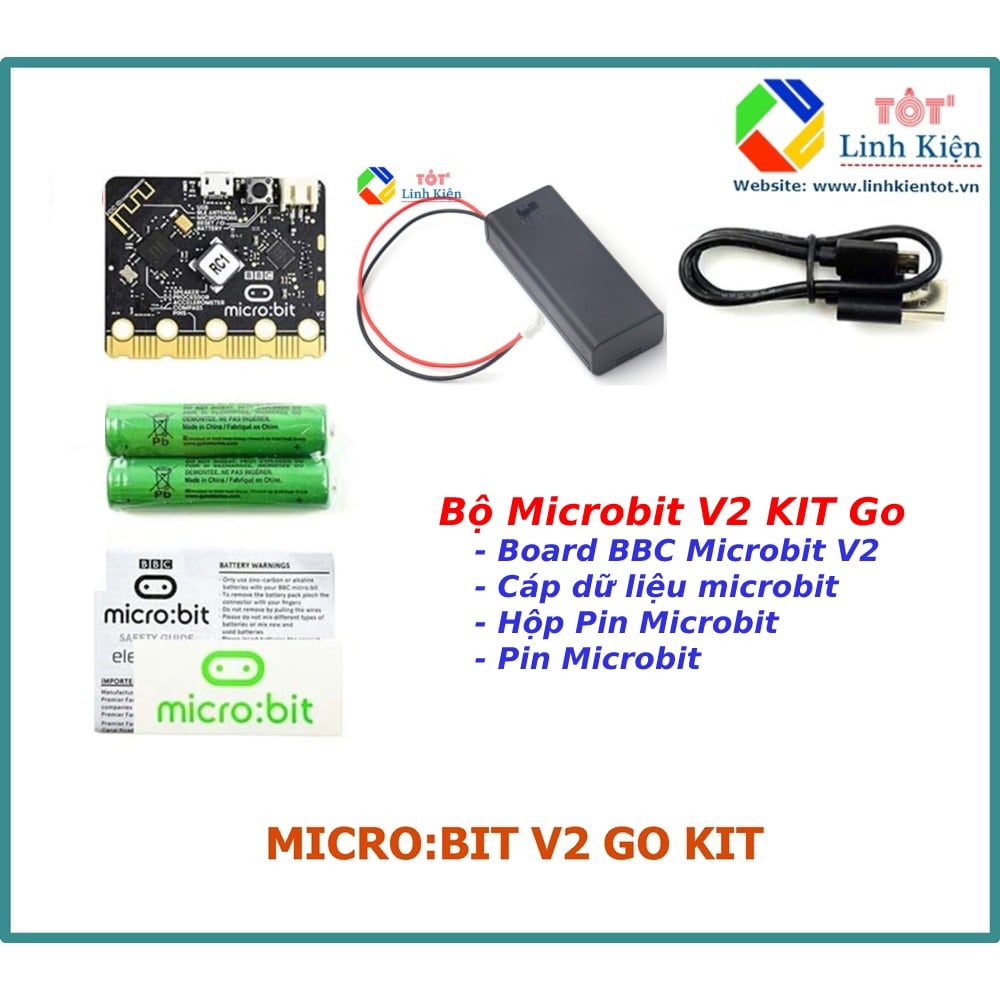 Kit BBC Micro:bit 2- Kit học lập trình STEM Microbit phiên bản mới