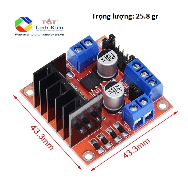Module Điều Khiển Động Cơ L298 DC Motor Driver