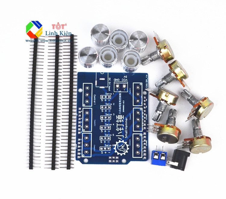 Board shield chiết áp cho cánh tay robot 6 bậc - điều khiển biến trở A