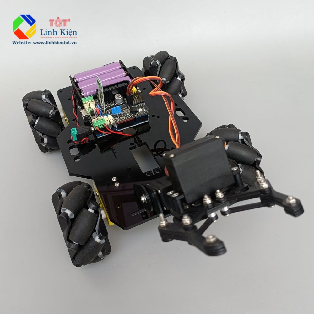 Arm Mecamum 2DoF PS2/Bluetooth Arduino - Bộ xe mecanum cánh tay 2 bậc