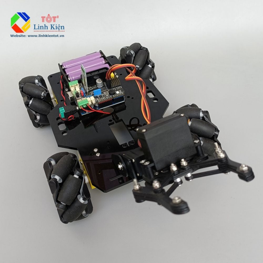 Arm Mecamum 2DoF PS2/Bluetooth Arduino - Bộ xe mecanum cánh tay 2 bậc