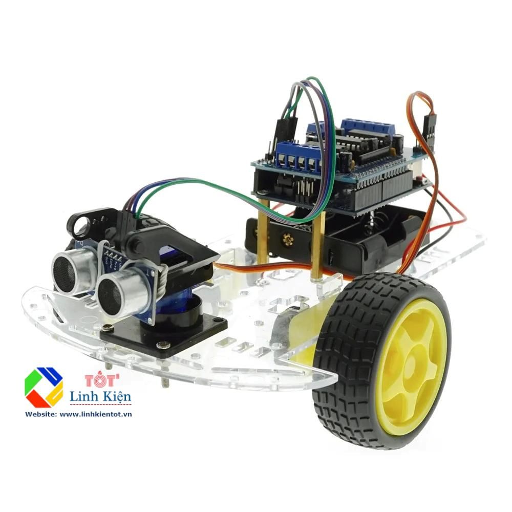 Xe Arduino Tránh Chướng Ngại Vật 3 Bánh - Car Robot Tránh Vật Cản Giáo