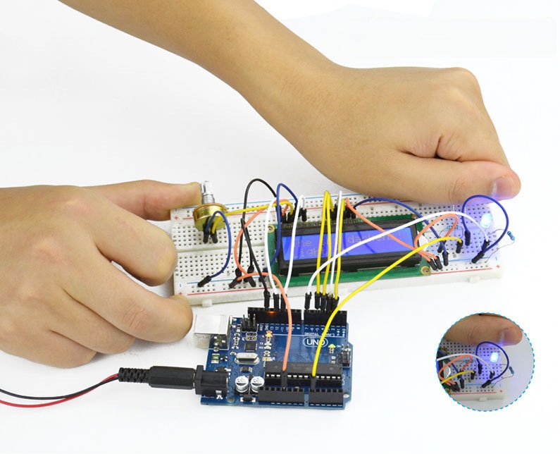 Bộ Kit Arduino Uno R3 Cơ Bản Kèm Nguồn 9V 1A DIY