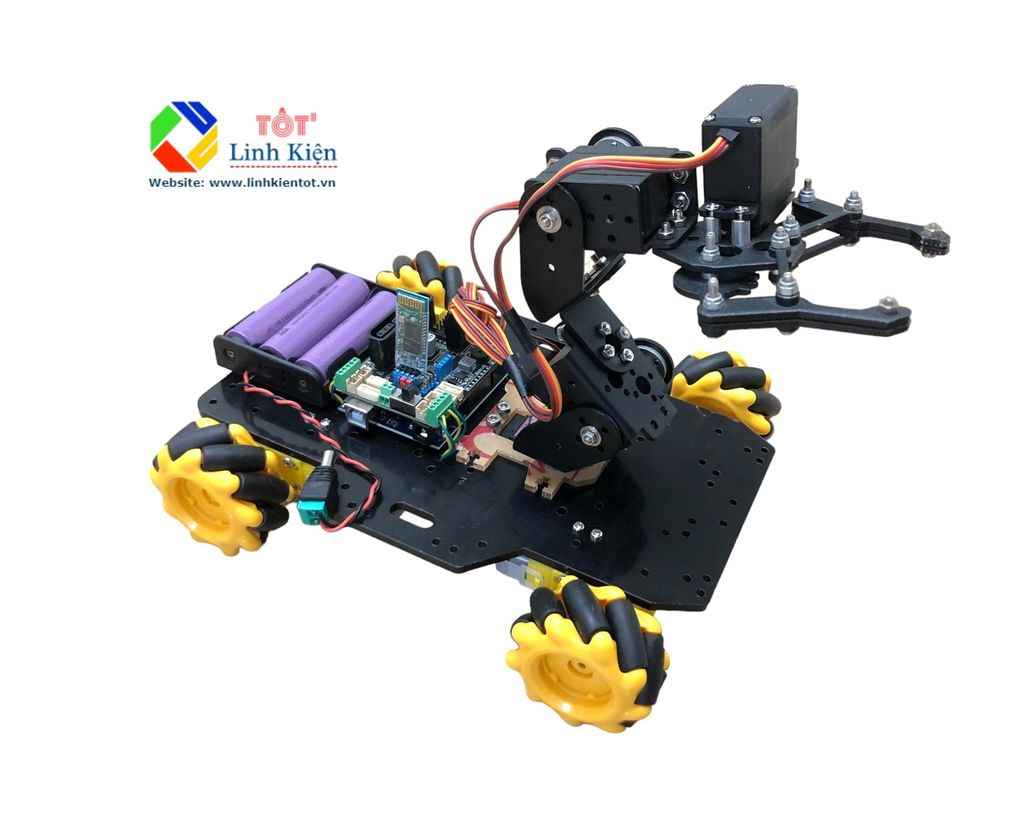 Arm 4DoF Car Mecanum Robot - Bộ xe mecanum cánh tay robot 4 bậc Arduin