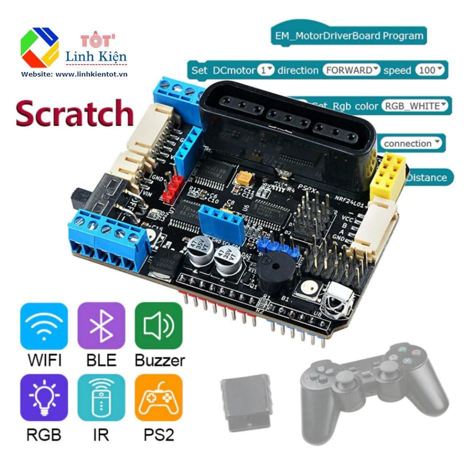 Mạch điều khiển đa năng Robot Motor Driver Shield Board Arduino - PS2,