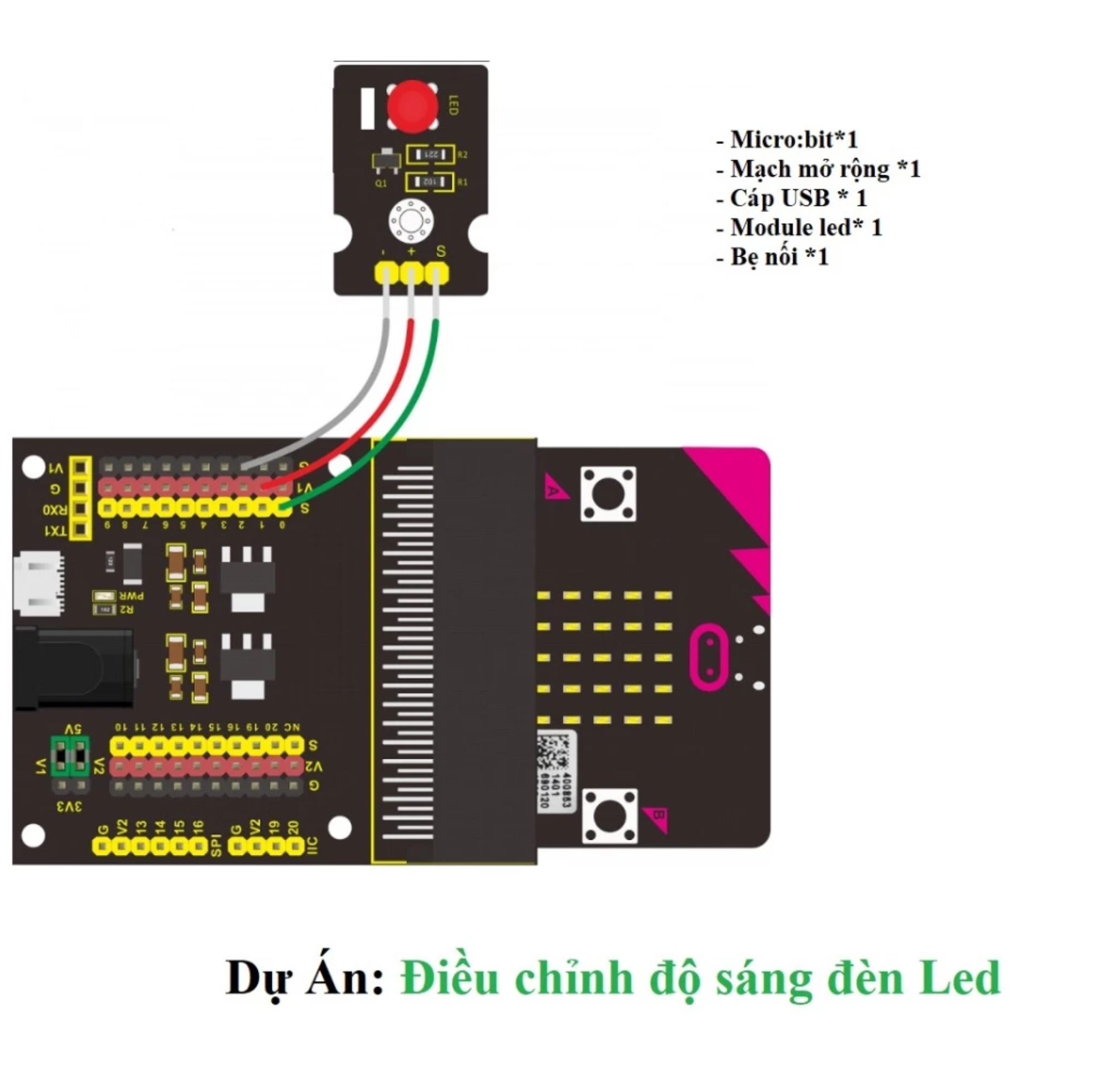 Học Tập Thực Hành BBC Micro:bit V2 nâng cao - Microbit Advanced Kit
