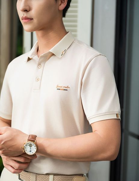 Áo thun ngắn tay có cổ-LPS102S4