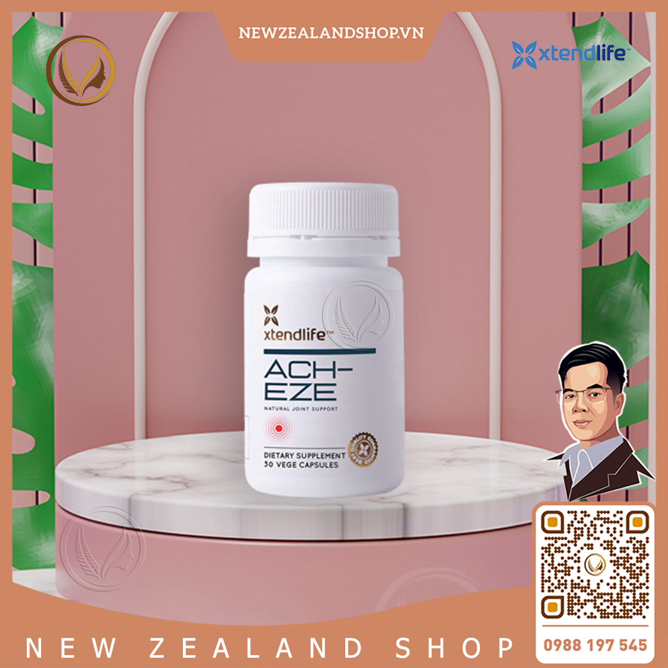 Viên Uống Giảm Đau Nhức Xương Khớp Xtend-Life ACH-EZE Joint Support