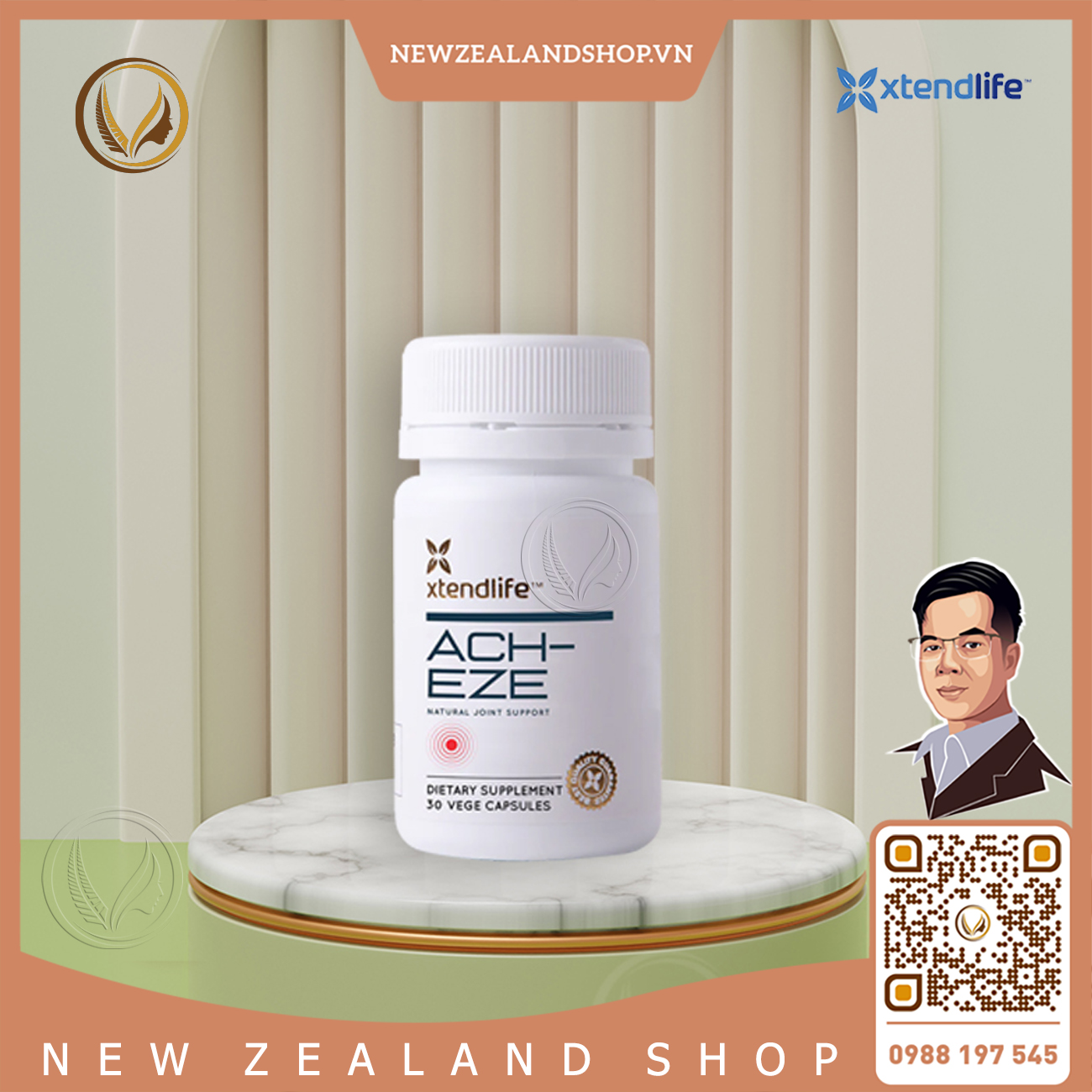 Viên Uống Giảm Đau Nhức Xương Khớp Xtend-Life ACH-EZE Joint Support