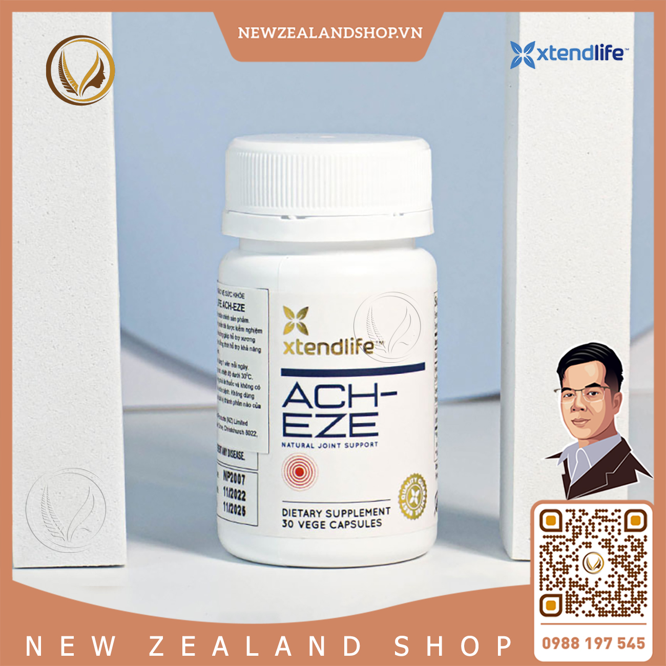 Viên Uống Giảm Đau Nhức Xương Khớp Xtend-Life ACH-EZE Joint Support