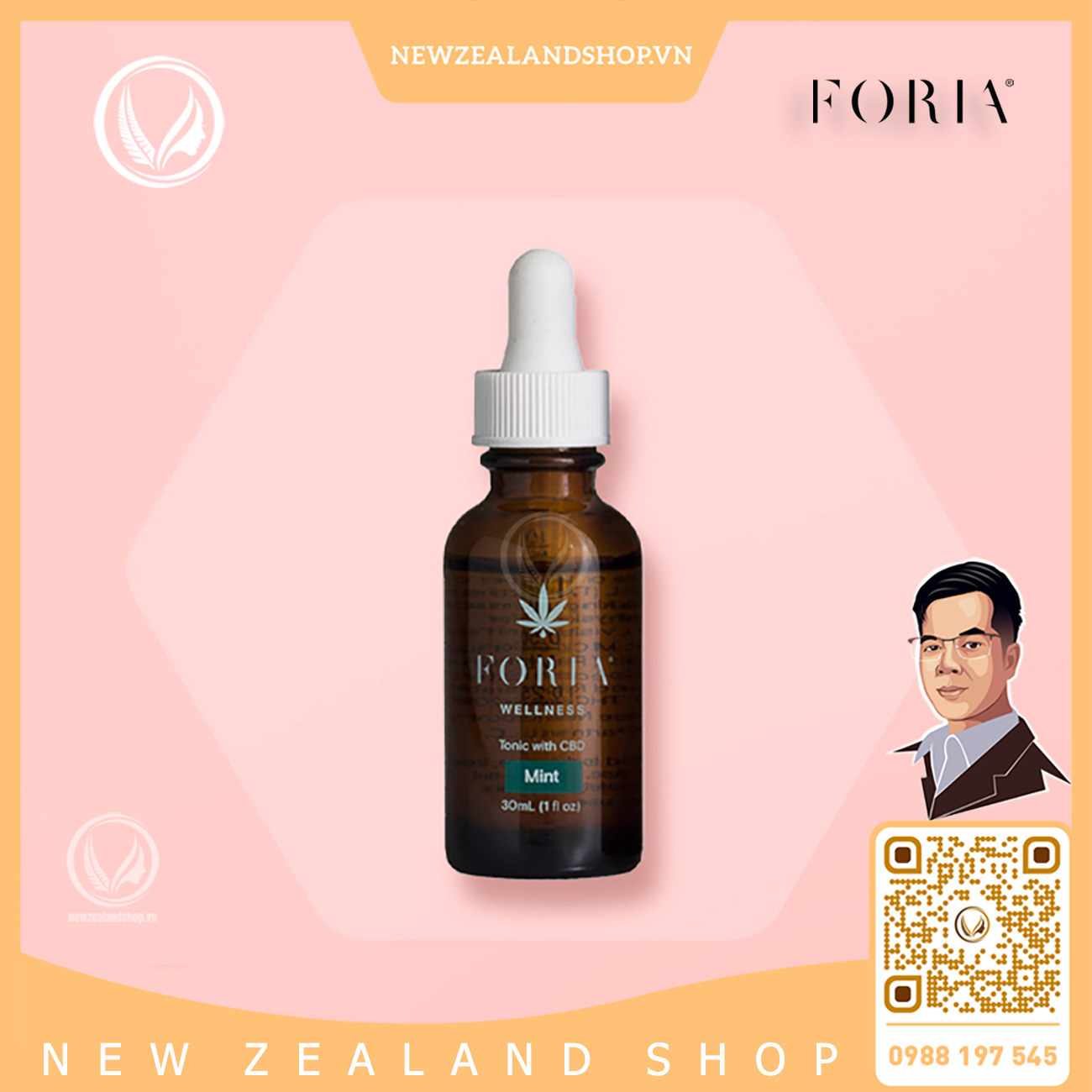 Dầu CBD phổ rộng giảm căng thẳng FORIA Wellness Tonic With CBD (30ml)
