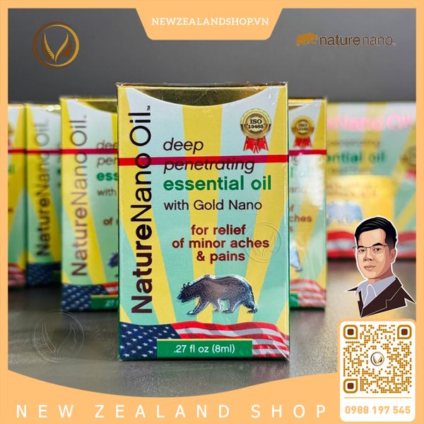 Dầu Gió Thiên Nhiên Hiệu Con Gấu Nature Nano Oil 8ml