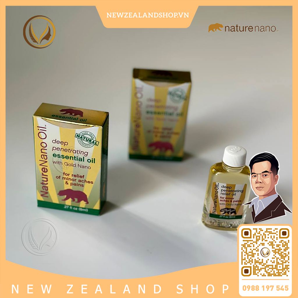 Dầu Gió Thiên Nhiên Hiệu Con Gấu Nature Nano Oil 8ml