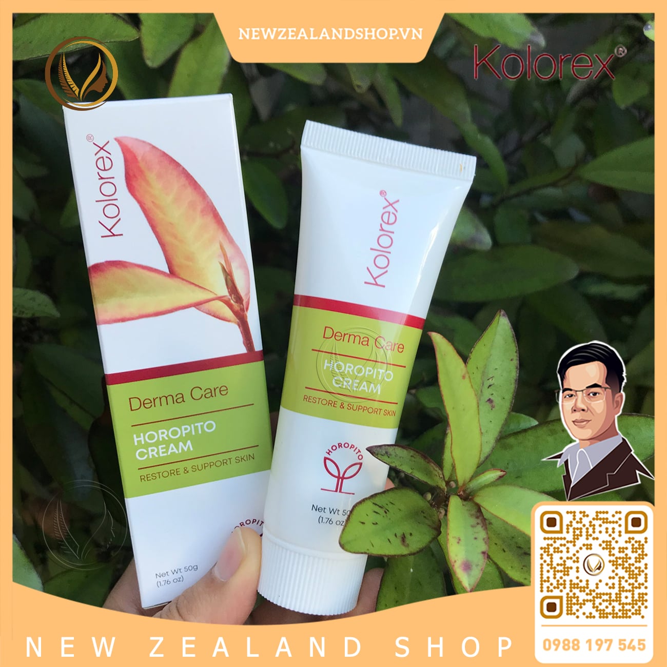 Kem Dưỡng Phục Hồi Da Nhạy Cảm Kolorex Derma Care Horopito Cream 50g
